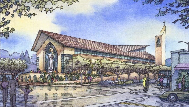 Architectural Rendering of Church Design for San Jose | Jeffrey Michael ...